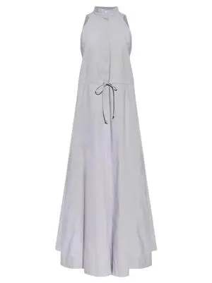 Emporio Armani Drawstring-waist Halterneck Dress - Purple