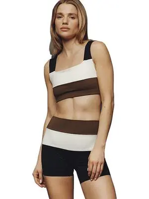 DAUGHTER LESSONS Colorblocked Shorts - Black Stripe