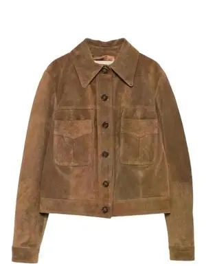 BLANCA VITA Leather Jacket With Pockets