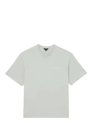 REISS Casa Logo-print Cotton-jersey T-shirt - Sage