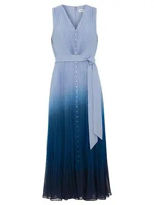 PHASE EIGHT Ombré-print Woven Midi Dress - Blue
