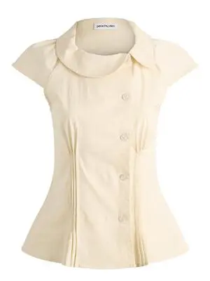 PEACHY DEN Missy Asymmetric Stretch Blouse