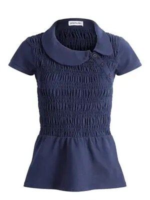 PEACHY DEN Ferdinand Polo Jersey Shirt - Midnight