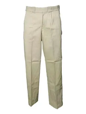 Dickies Logo-patch Pressed-crease Trousers - Neutrals
