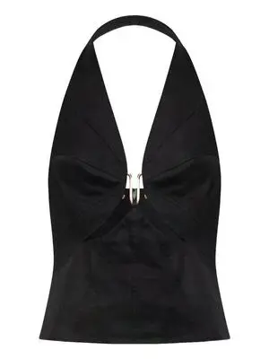 Cult Gaia Elorae Halterneck Top - Black