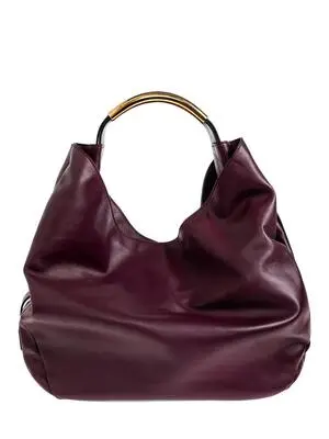 Moschino Handle Me Logo-Plaque Tote Red