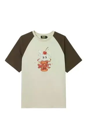 MINI CREAM Graphic-print T-shirt - Neutrals