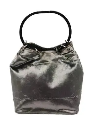 Gucci Velvet Bucket Bag - Silver
