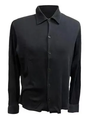 Prada Button-down Long-sleeve Shirt Black
