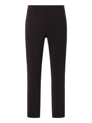 Zegna Straight-leg Cotton, Wool And Silk-blend Sweatpants - Brown