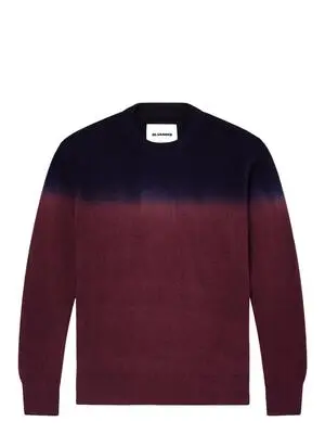 JIL SANDER Dégradé Wool Sweater - Burgundy