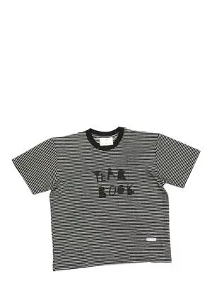 SONG FOR THE MUTE Yearbook Striped T-shirt - Black