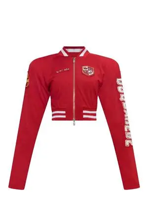 Dsquared2 Logo-patch Cropped Jacket - Red