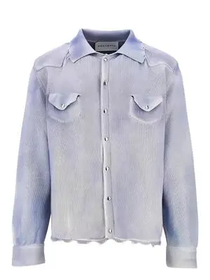 AMARANTO Distressed-effect Cardigan - Blue