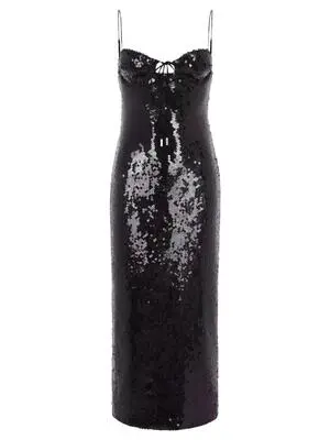 16Arlington Paillette-embellished Midi Dress - Brown