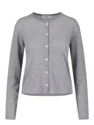 DUNST Cotton Blend Cardigan - Grey