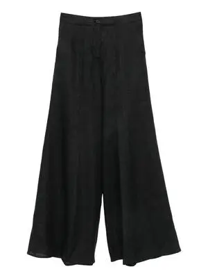 SEMICOUTURE Kym Linen Trousers - Black