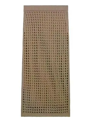 Max Mara Open-knit Midi Skirt - Neutrals