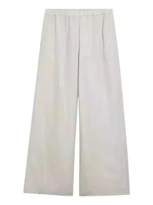 Max Mara Elasticated-waist Wide-leg Trousers - Neutrals