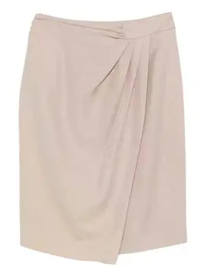 SIMONA CORSELLINI Draped Wrap Mini Skirt - Neutrals