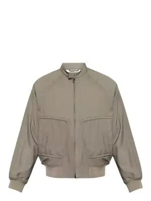 Emporio Armani Virgin Wool Zip-up Jacket - Grey