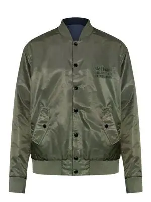 Balmain Logo-embroidered Reversible Jacket - Green
