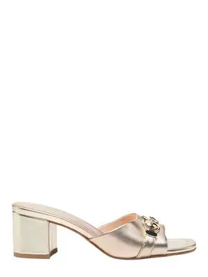 TWINSET Block Heel Sandals - Gold