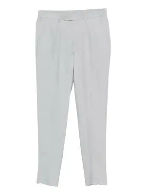 Eleventy Pleated Straight-leg Trousers - Blue