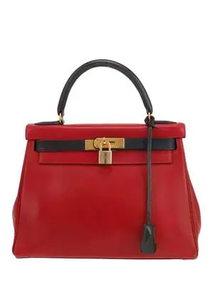 Hermès 1993 Kelly 28 Leather Handbag Red