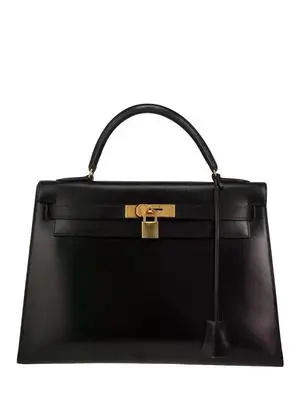 HERMÈS 1990 Kelly 32 Leather Handbag