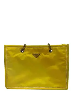 Prada Tessuto Chain Tote - Yellow