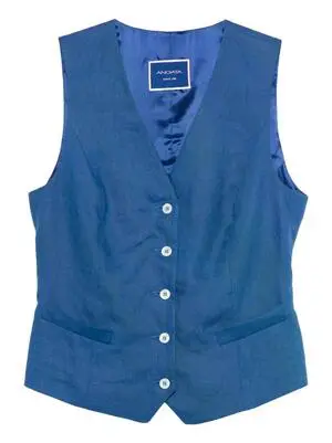 ANDIATA V-neck Waistcoat - Blue