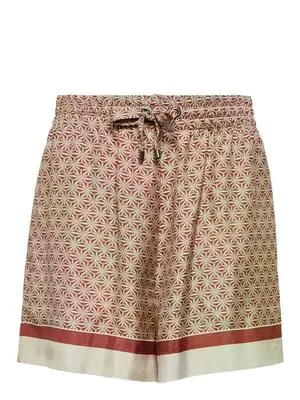 Brunello Cucinelli Patterned Silk Shorts - Red