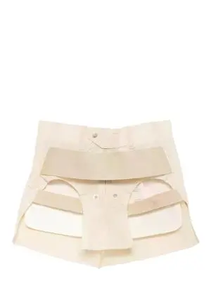 RICK OWENS Temple Cut-Out Layered-Strap Skirt