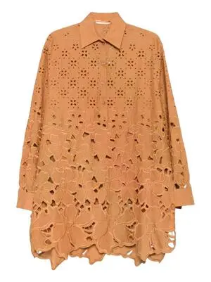 Ermanno Scervino Broderie-anglaise Mini Dress - Neutrals