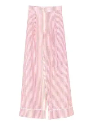 RIVIERA Striped-pattern Pants - Red