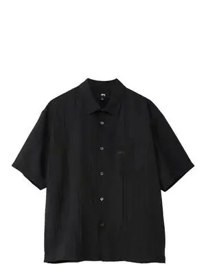 StÜssy Pleated Textured Pocket Shirt - Black