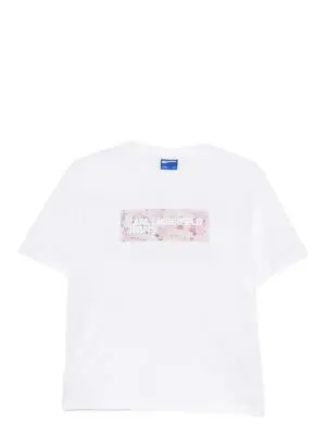 Karl Lagerfeld Floral-print Logo T-shirt - White