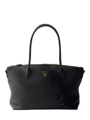 Prada Leather Tote Bag - Black