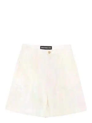 DEPARTMENT 5 Floral Jacquard Pleated Shorts - Neutrals
