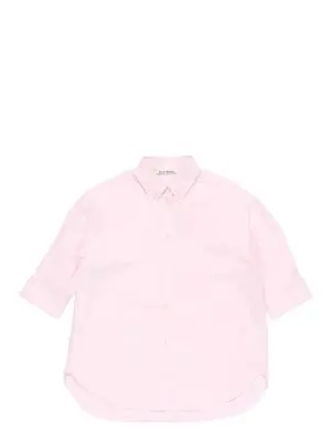 Acne Studios Organic Cotton Short-Sleeve Shirt Pink