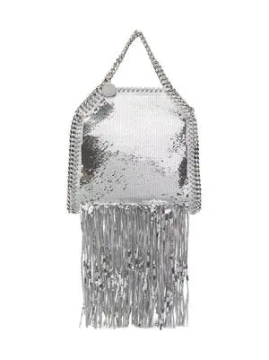 Stella McCartney Mini Falabella Fringed Tote Bag - Silver