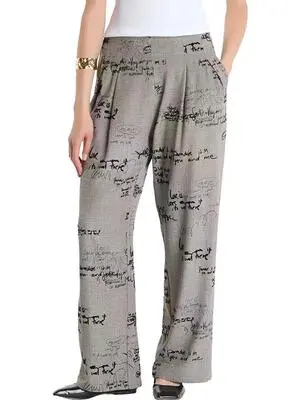 Desigual Check-print Pleated Trousers - Grey