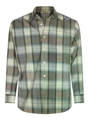 Auralee Check-pattern Shirt - Grey