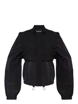 Emporio Armani Detachable-sleeve Drawstring-hem Jacket - Black