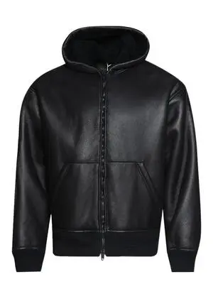 Balenciaga Shearling Zip Jacket - Navy
