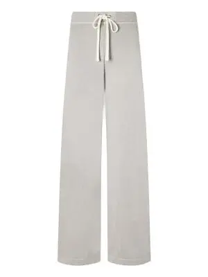 JAMES PERSE Cotton-terry Wide-leg Track Pants - Gray