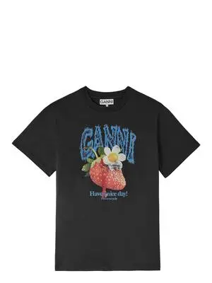 GANNI Printed T-shirt - Mixed