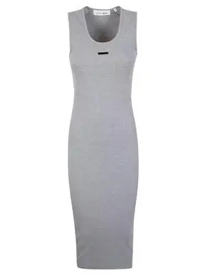 Fear Of God Ribbed-knit Maxi Dress - Grey