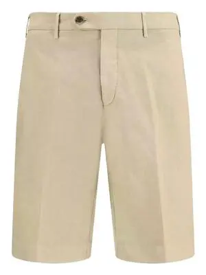 GERMANO 1952 Extended-flap Slub Shorts - Neutrals